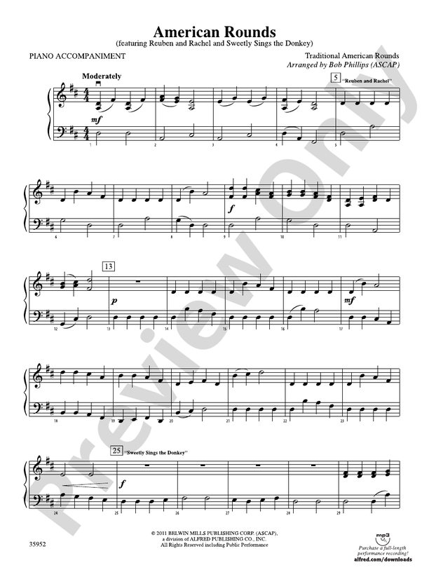 American Rounds: Piano Accompaniment: Piano Accompaniment Part ...