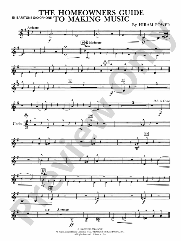 The Homeowners Guide to Making Music: E-flat Baritone Saxophone: E-flat ...