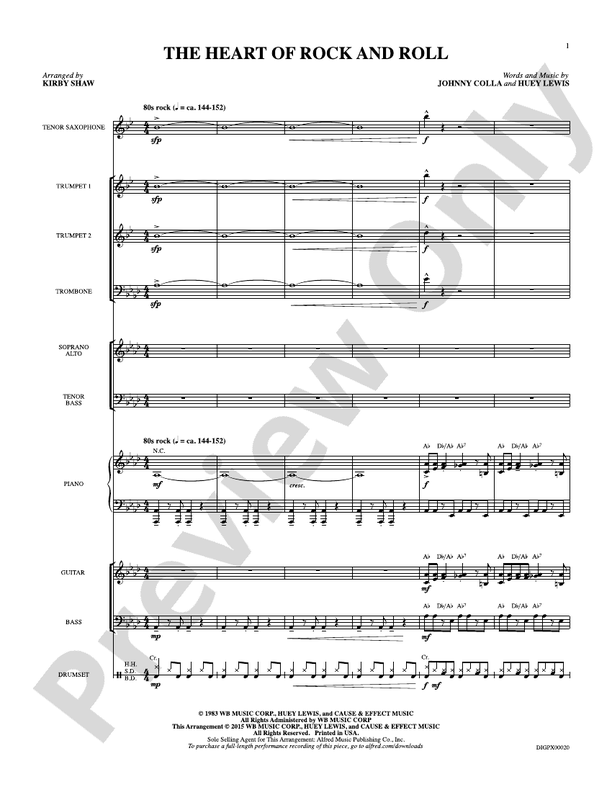 The Heart of Rock and Roll: Score: Choir Score: Johnny Colla - Digital ...