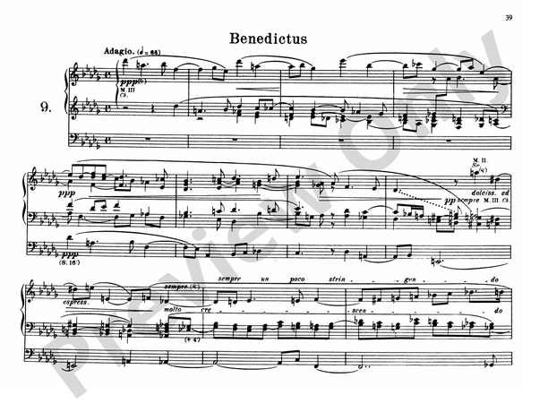 Reger: Organ Works, Op. 59: 9. Benedictus Part - Digital Sheet Music ...