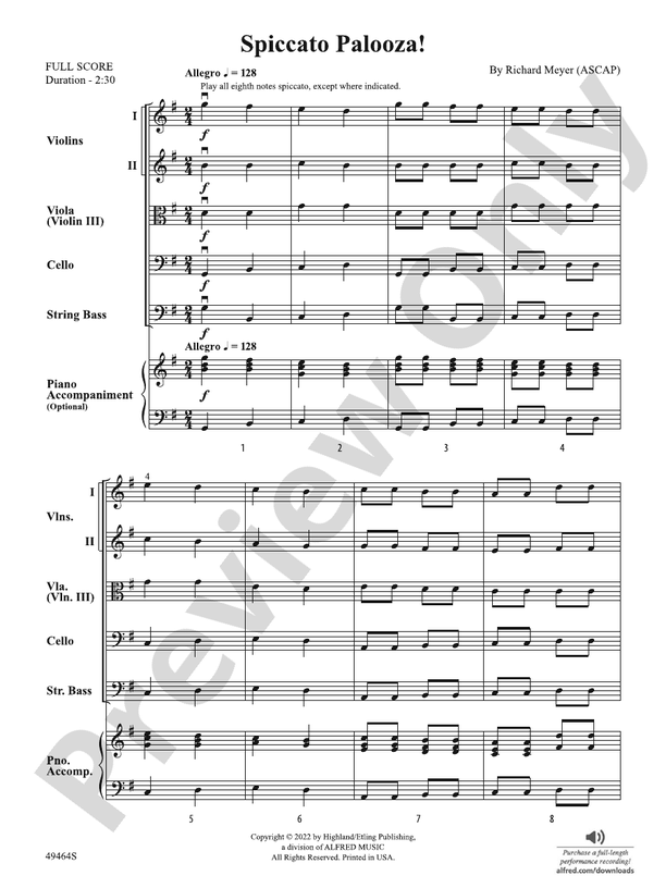 Spiccato Palooza!: Score: String Orchestra Score - Digital Sheet Music ...