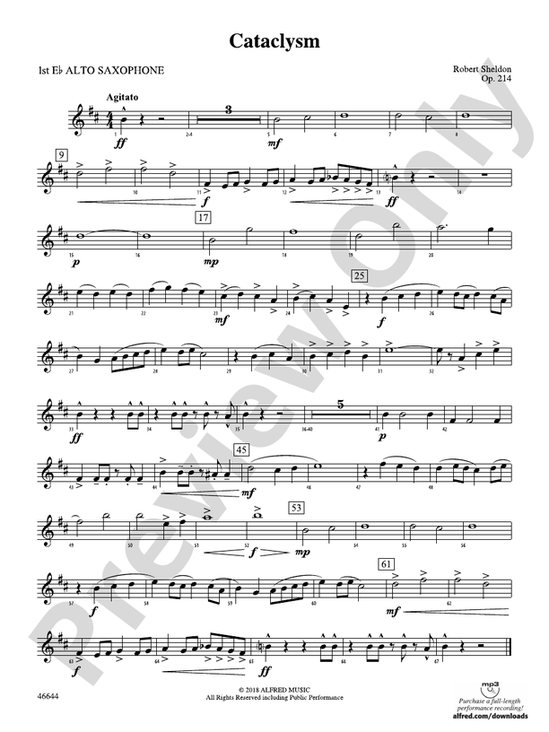 Cataclysm: E-flat Alto Saxophone: E-flat Alto Saxophone Part - Digital ...