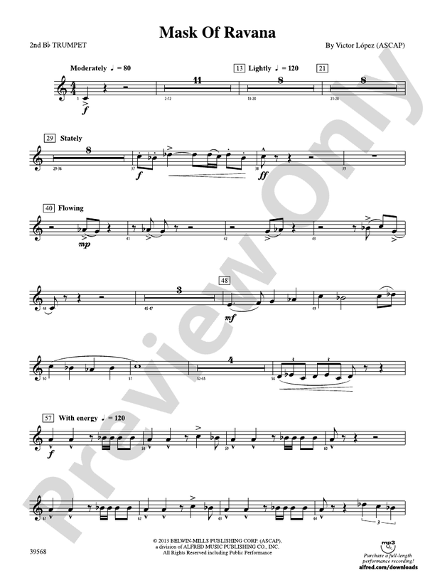 Mask of Ravana: 2nd B-flat Trumpet: 2nd B-flat Trumpet Part - Digital ...