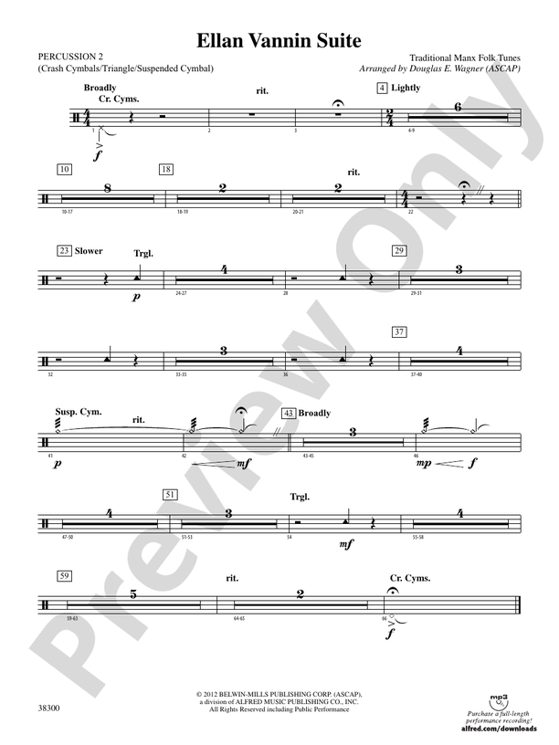Ellan Vannin Suite: 2nd Percussion: 2nd Percussion Part - Digital Sheet ...