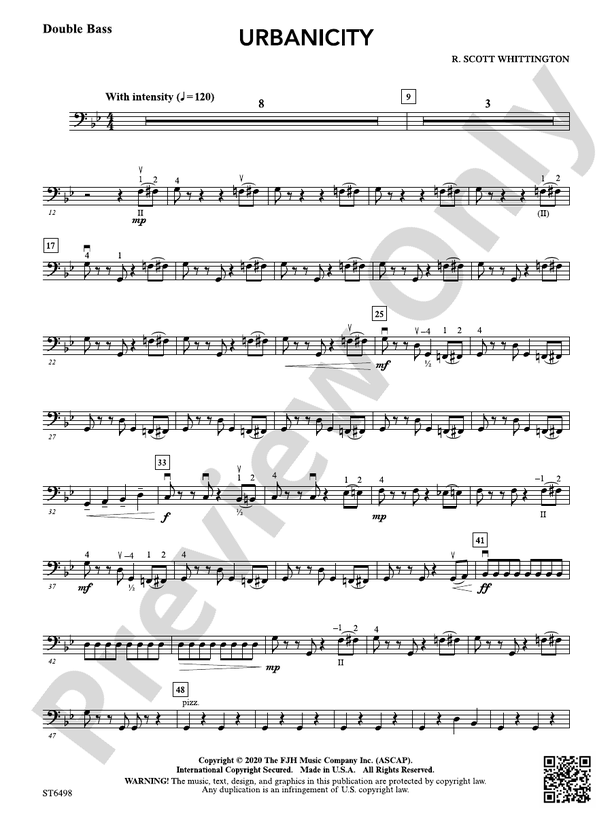 Urbanicity: Double Bass: Double Bass Part: R. Scott Whittington - Digital Sheet Music Download