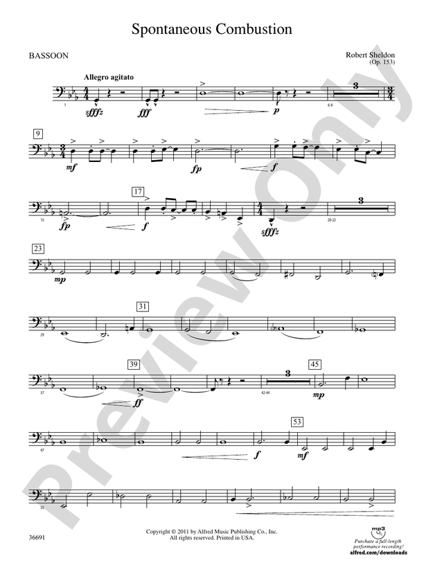 Spontaneous Combustion: Bassoon: Bassoon Part - Digital Sheet Music ...