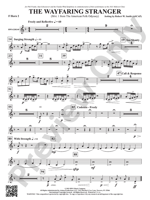The Wayfaring Stranger - Mvt. 1 from The American Folk Odyssey: 2nd F ...