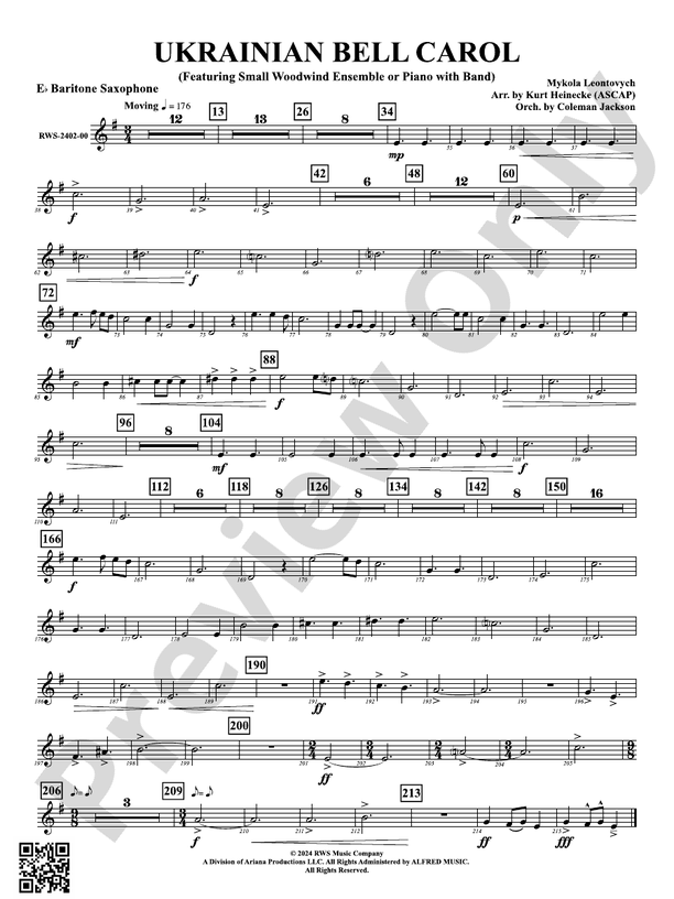 Ukrainian Bell Carol (Featuring a Small Woodwind Ensemble or Piano with ...