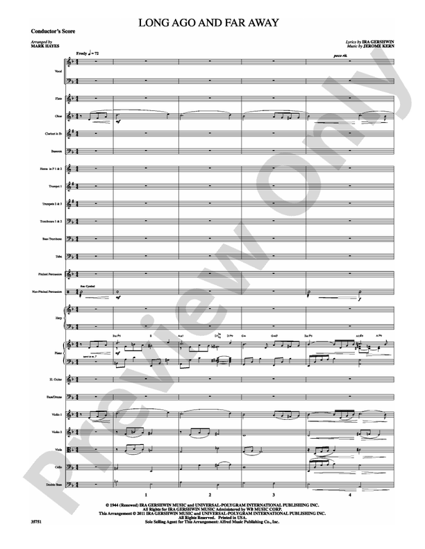 Long Ago and Far Away: Score: Choir Score - Digital Sheet Music Download