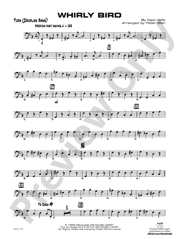 Whirly Bird: Tuba: Tuba Part - Digital Sheet Music Download