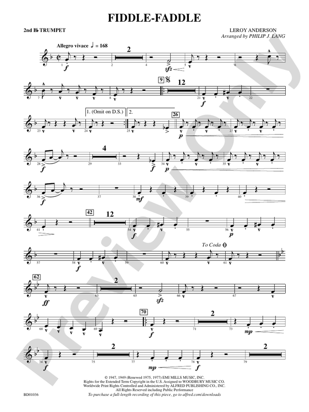 Fiddle-Faddle: 2nd B-flat Trumpet: 2nd B-flat Trumpet Part - Digital ...
