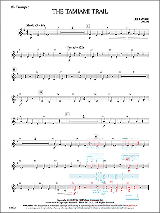 The Tamiami Trail: Score: : Les Taylor - Digital Sheet Music Download