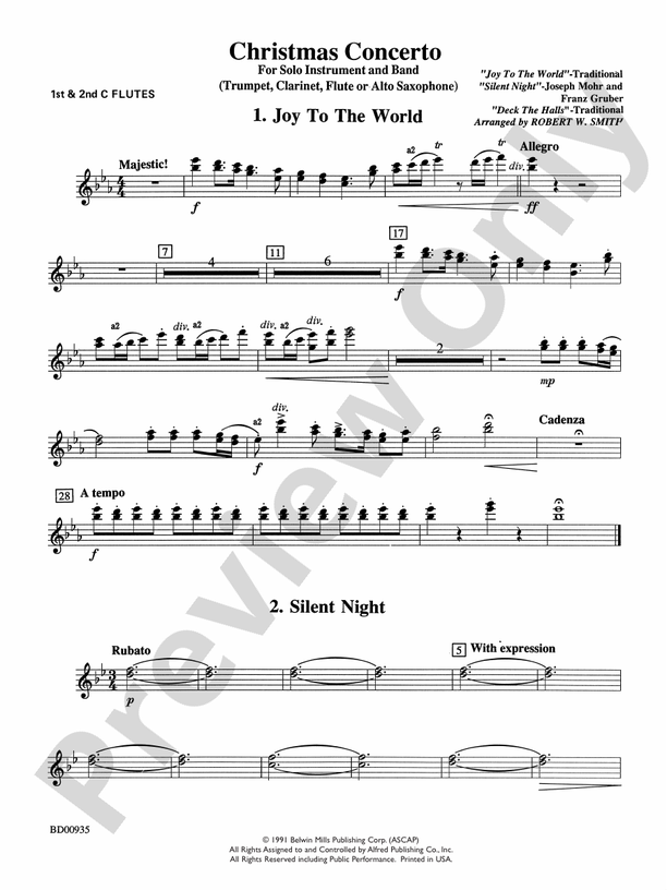 Christmas Concerto (Solo Trumpet, Clarinet, Flute, or Alto Saxophone ...
