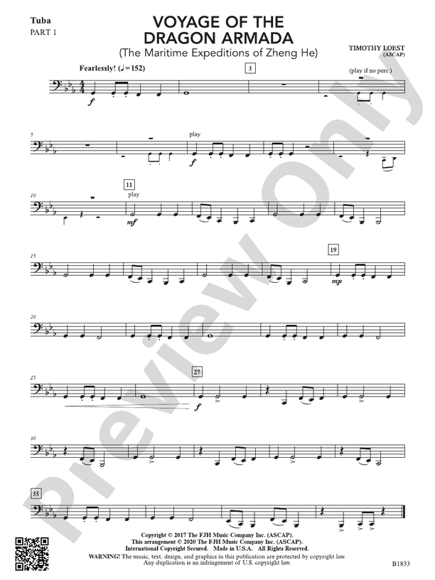 Voyage of the Dragon Armada: Part 1 - Tuba: Part 1 - Tuba Part: Timothy ...