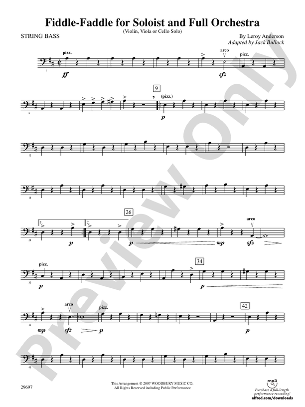 Fiddle-Faddle for Soloist and Full Orchestra: String Bass: String Bass ...