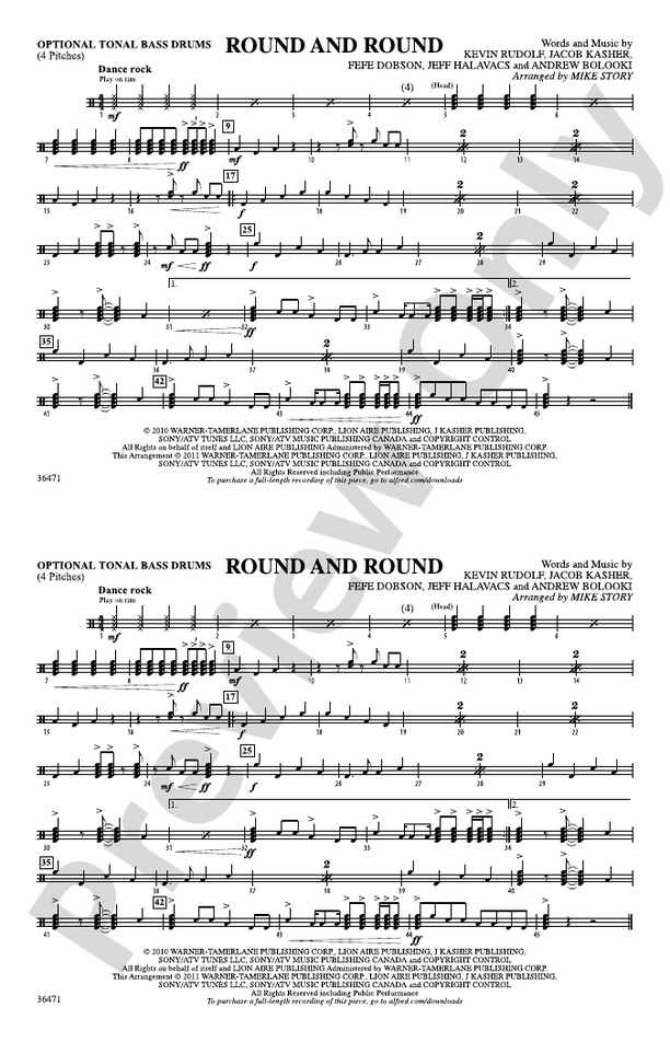 Round and Round: Tonal Bass Drum: Tonal Bass Drum Part - Digital Sheet ...
