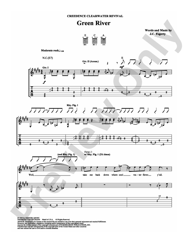 Green River: Guitar TAB: Creedence Clearwater Revival - Digital Sheet ...