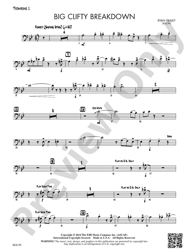 Big Clifty Breakdown: Trombone 1: Trombone 1 Part: Ryan Fraley ...