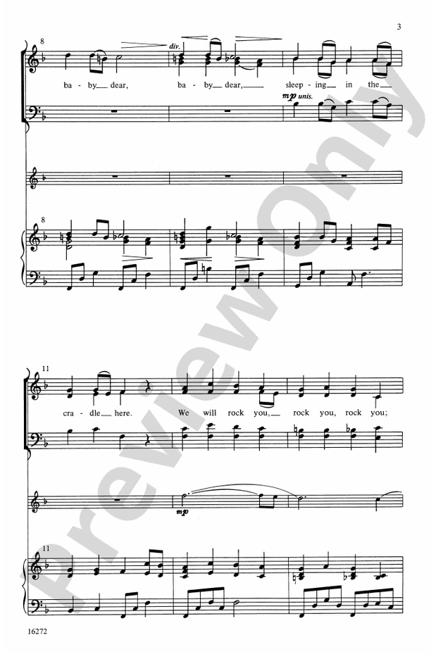 The Rocking Carol: SATB Choral Octavo - Digital Sheet Music Download