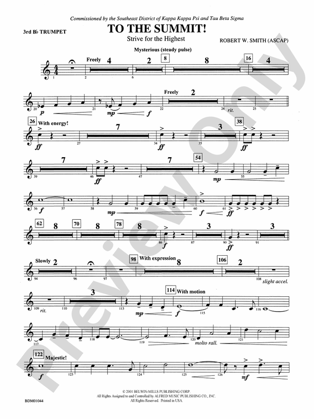 To the Summit! (Strive for the Highest): 3rd B-flat Trumpet: 3rd B-flat ...