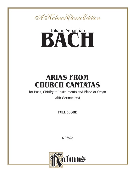 Bach: 12 Bass Arias from Church Cantatas (German): 9. Komm, süßes Kreuz Part - Digital Sheet ...