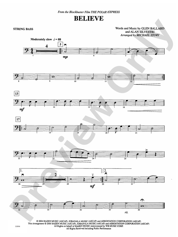 Classics for a Christmas Pops, Level 2: String Bass: String Bass Part ...