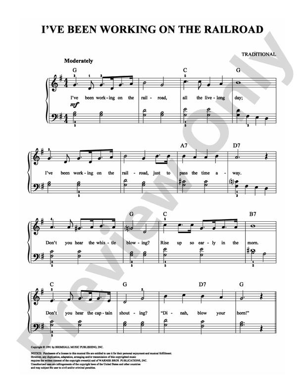 I've Been Working on the Railroad: Easy Piano: Traditional - Digital Sheet Music Download