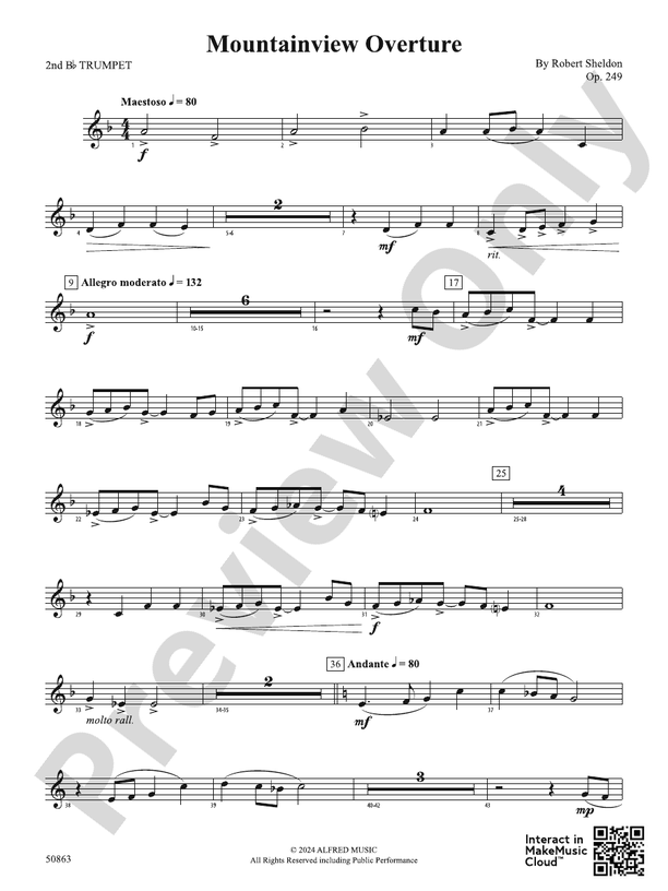 Mountainview Overture: 2nd B-flat Trumpet: 2nd B-flat Trumpet Part - Digital Sheet Music Download