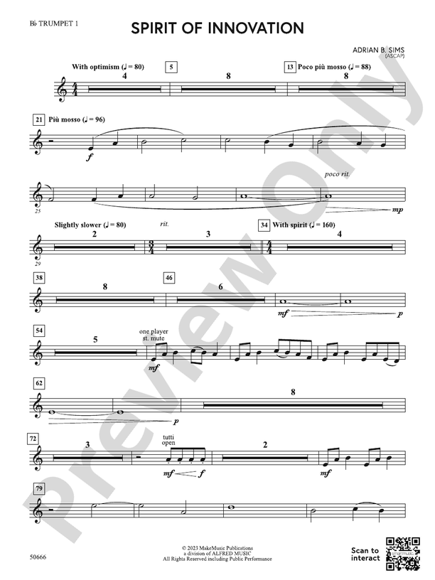 Spirit of Innovation: 1st B-flat Trumpet: 1st B-flat Trumpet Part ...