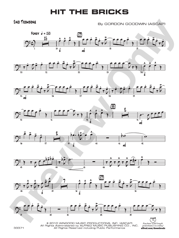 Hit the Bricks: 2nd Trombone: 2nd Trombone Part - Digital Sheet Music ...