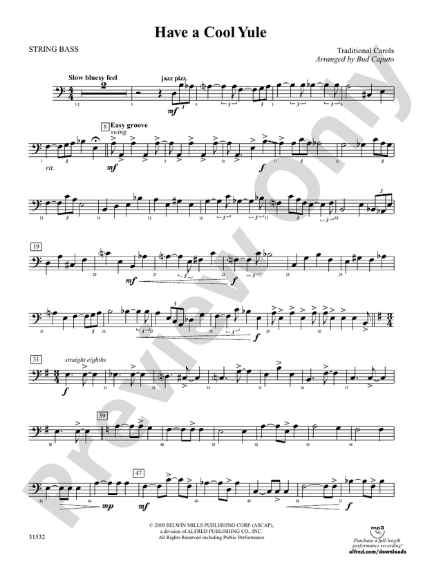 Have a Cool Yule: String Bass: String Bass Part - Digital Sheet Music ...