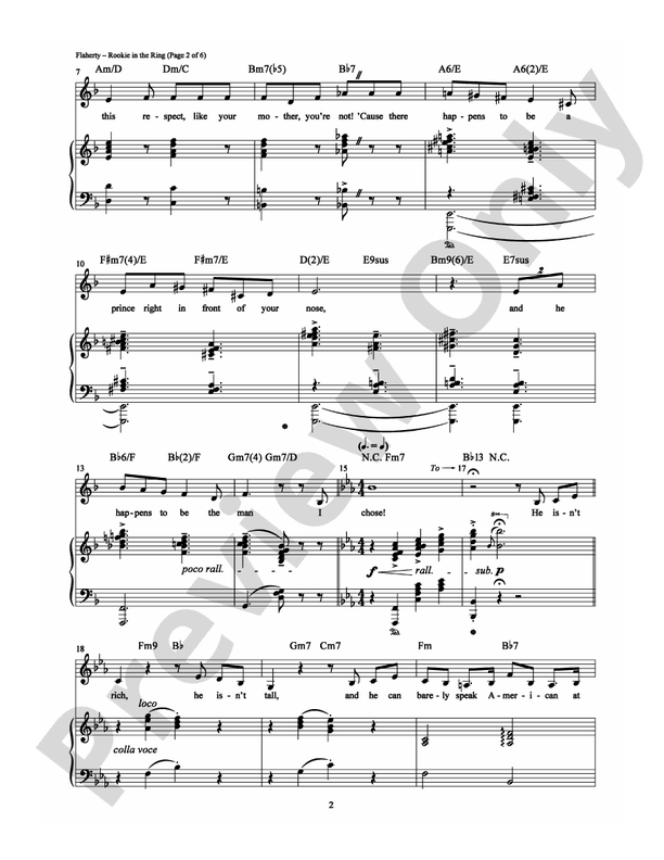 Rookie in the Ring: Piano/Vocal/Chords: Stephen Flaherty - Digital ...