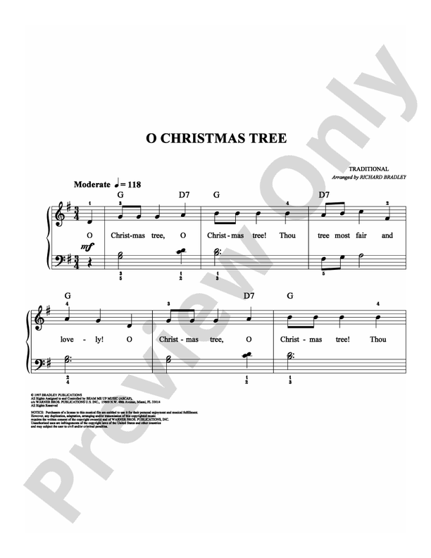 O Christmas Tree: Easy Piano: Traditional - Digital Sheet Music Download