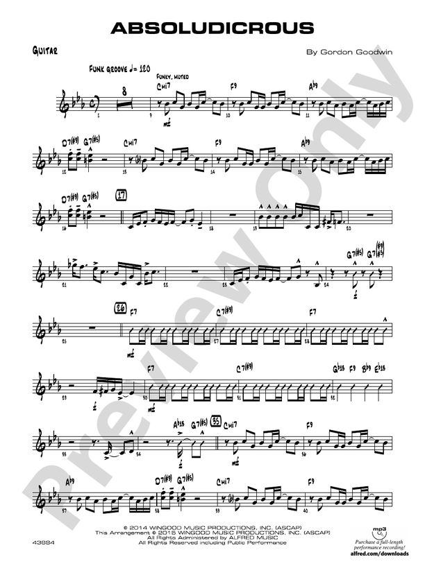 Absoludicrous: Guitar: Guitar Part - Digital Sheet Music Download