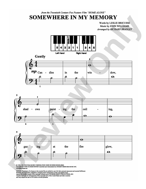 Somewhere in My Memory: Easy Piano: John Williams - Digital Sheet Music ...