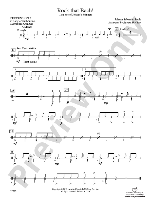 Rock That Bach!: 2nd Percussion: 2nd Percussion Part - Digital Sheet Music Download