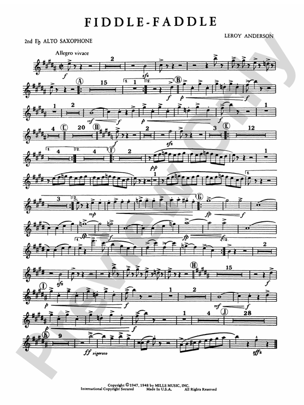 Fiddle-Faddle: 2nd E-flat Alto Saxophone: 2nd E-flat Alto Saxophone ...