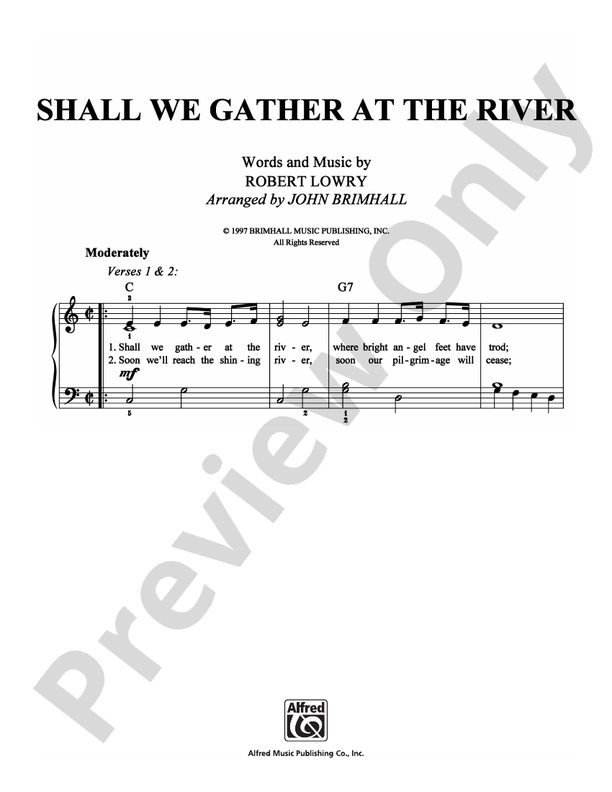 Shall We Gather at the River: Easy Piano: Robert Lowry - Digital Sheet ...