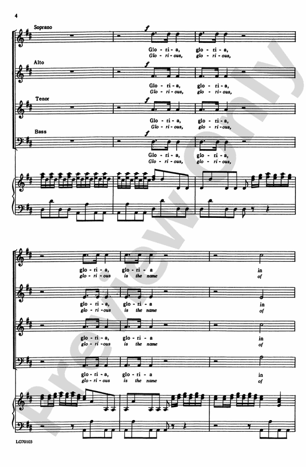 Gloria: SATB Choral Octavo: Antonio Vivaldi - Digital Sheet Music Download