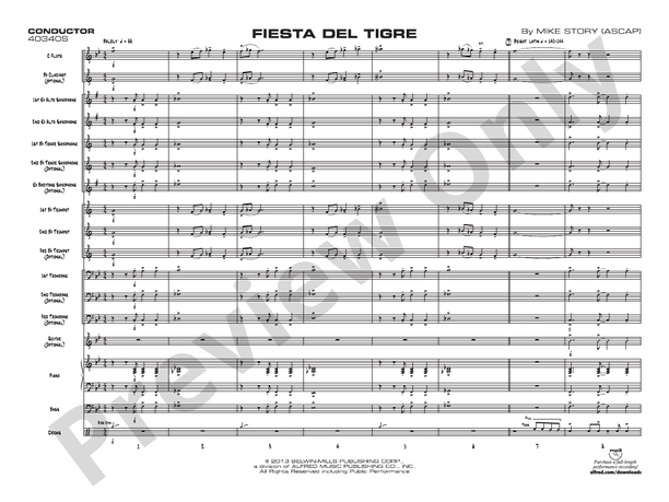 Fiesta del Tigre: Score: Jazz Ensemble Score - Digital Sheet Music Download