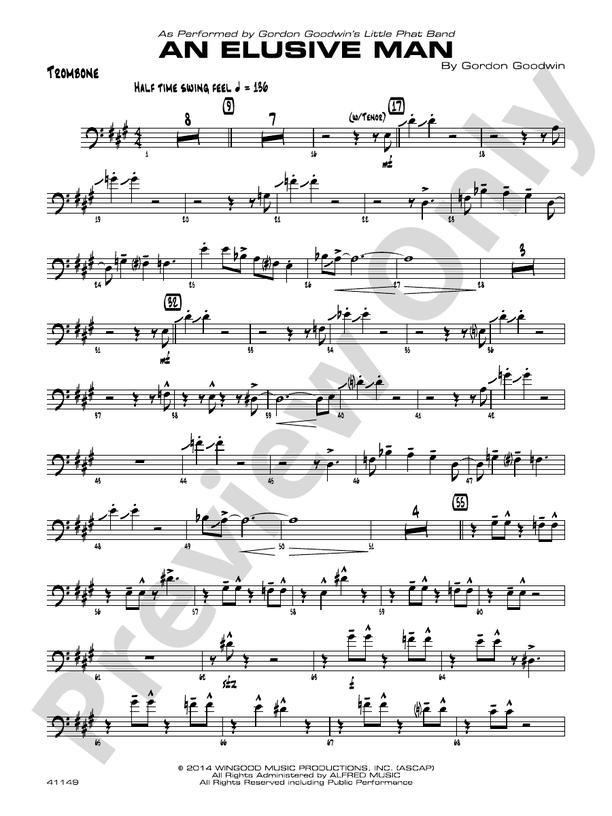 An Elusive Man: 1st Trombone: 1st Trombone Part - Digital Sheet Music ...