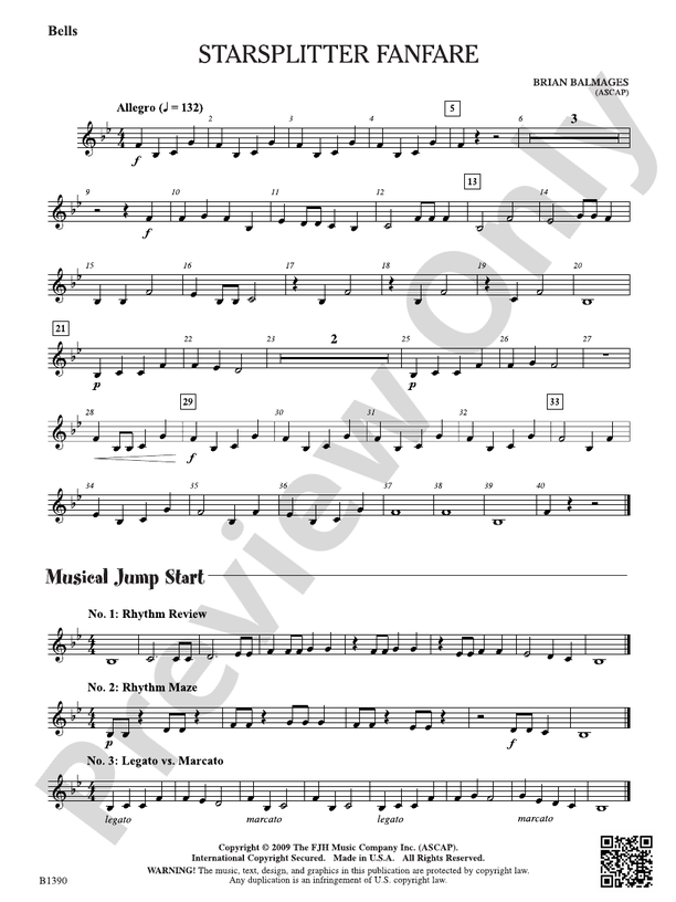 Starsplitter Fanfare: Bells: Bells Part: Brian Balmages - Digital Sheet ...
