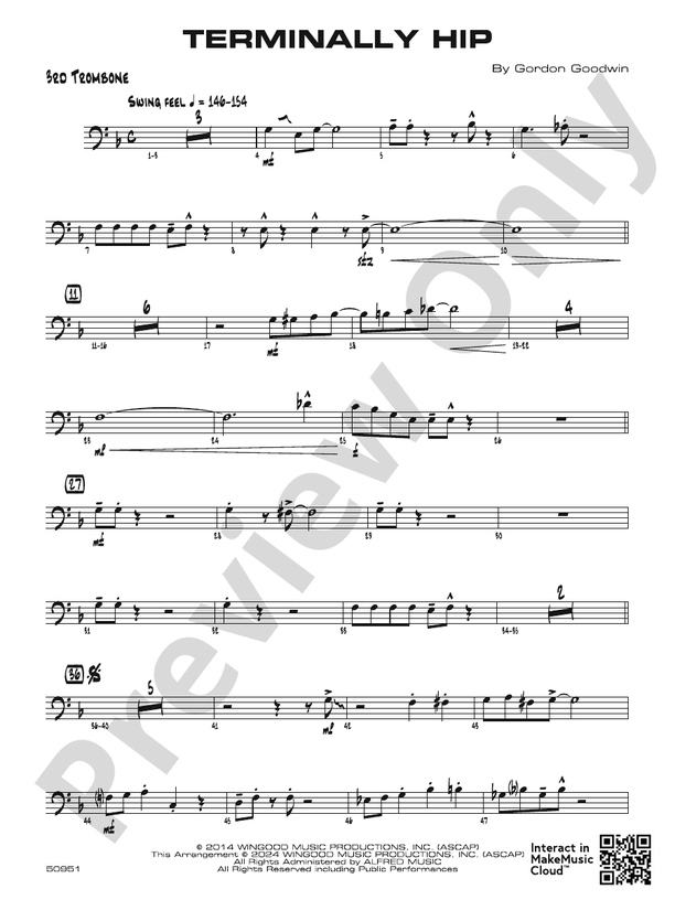 Terminally Hip: 3rd Trombone: 3rd Trombone Part - Digital Sheet Music Download