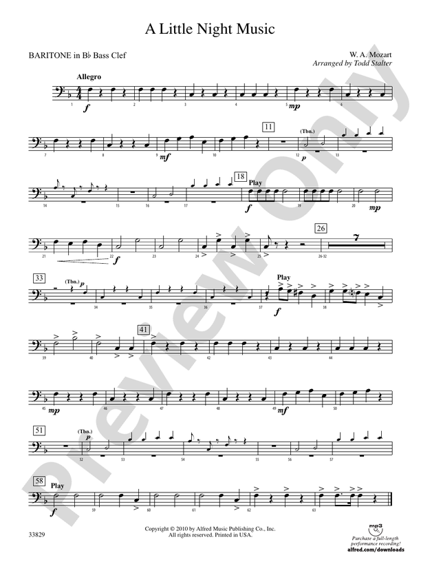 A Little Night Music: (wp) B-flat Baritone B.C.: (wp) B-flat Baritone B ...