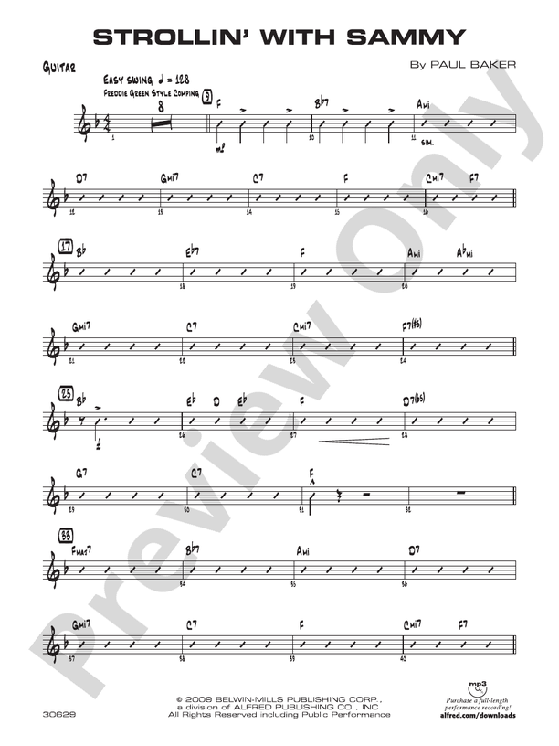 Strollin' with Sammy: Guitar: Guitar Part - Digital Sheet Music Download