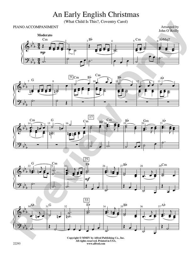 Early English Christmas: Piano Accompaniment: Piano Accompaniment Part ...