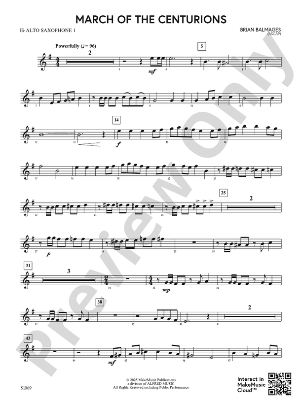 March of the Centurions: E-flat Alto Saxophone: E-flat Alto Saxophone ...