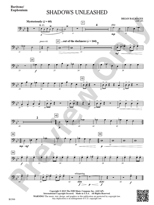 Shadows Unleashed: Baritone/Euphonium: Baritone/Euphonium Part: Brian ...