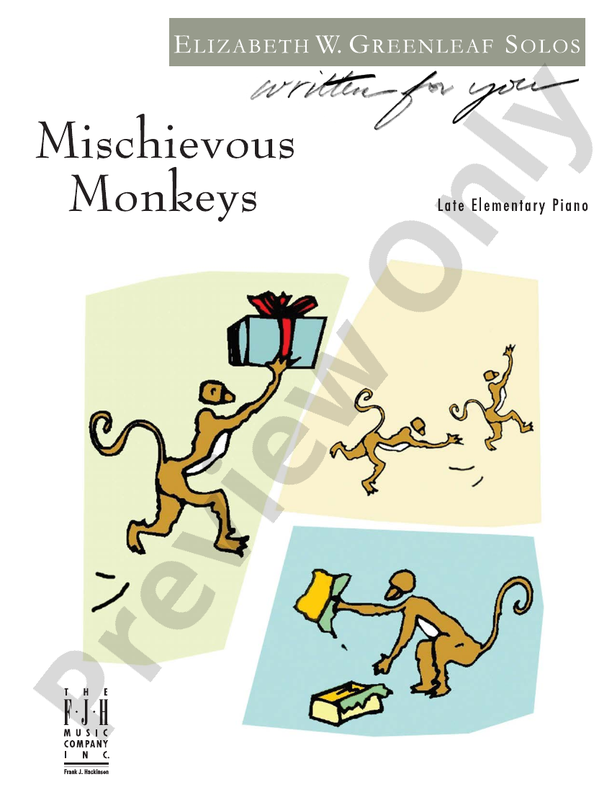 Mischievous Monkeys: Piano: Elizabeth W. Greenleaf - Digital Sheet Music Download