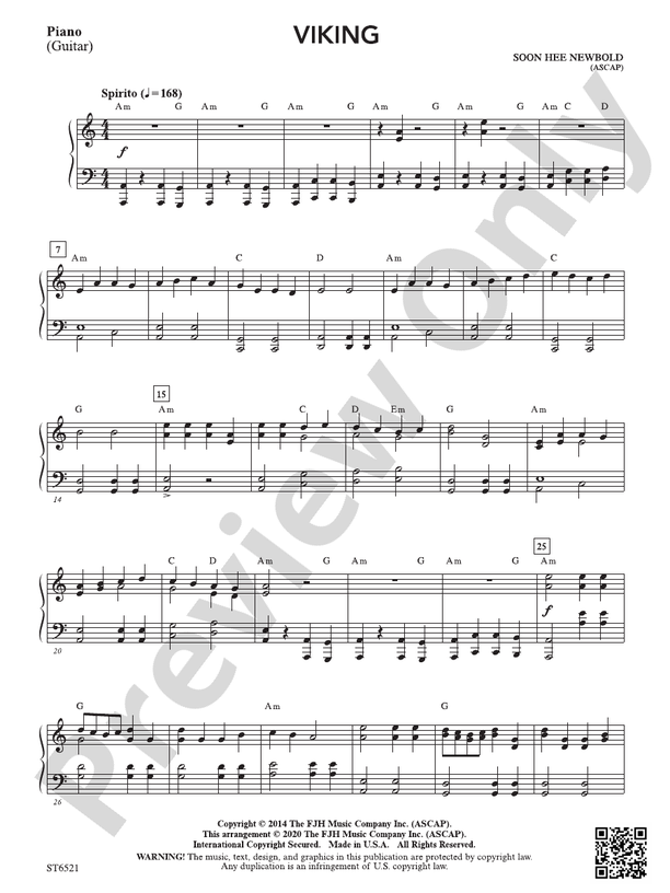 Viking: Piano/Guitar: Piano/Guitar Part: Soon Hee Newbold - Digital ...